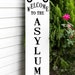 Matching Asylum Vertical Sign and Mat SVG / Halloween Svg / Welcome SVG ...