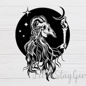 Skull Lady SVG / Gothic SVG / Witch Svg / Cricut Cutting File / Pdf ...