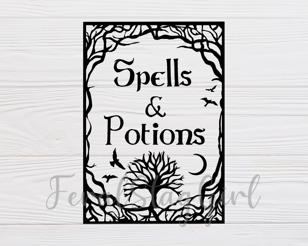 Spells and Potions SVG / Gothic SVG / Witchcraft Svg / Pagan Svg /witch ...