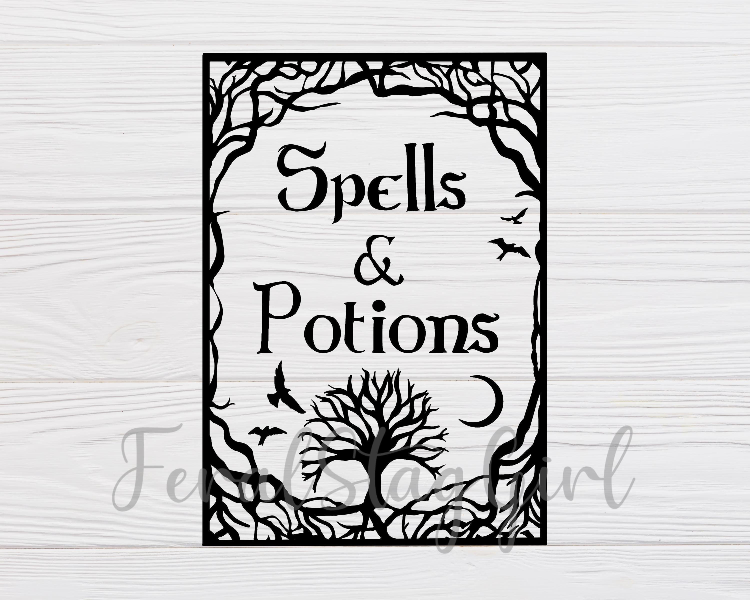 Spells and Potions SVG / Gothic SVG / Witchcraft Svg / Pagan - Etsy Canada