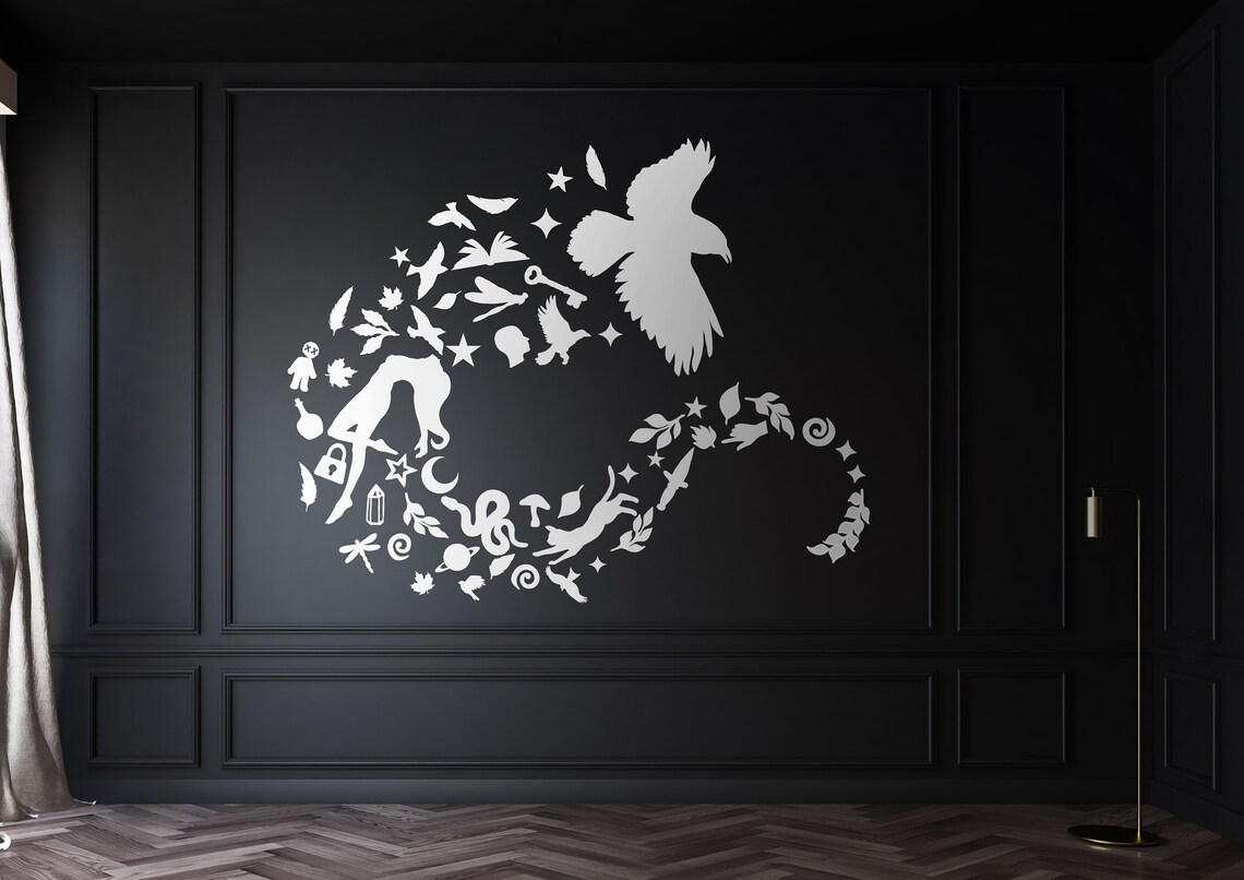 Witchy SVG / Raven SVG / Flock of Birds SVG / Gothic Svg / Pdf / Png ...