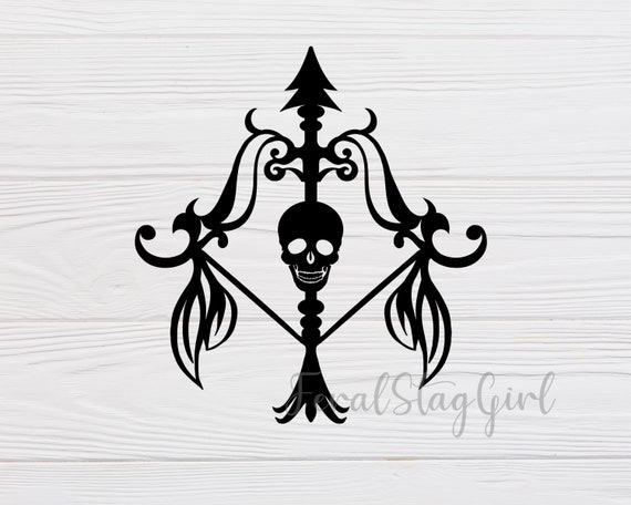 Bow and Arrow SVG / Skull SVG / Gothic SVG / Cricut Cutting | Etsy