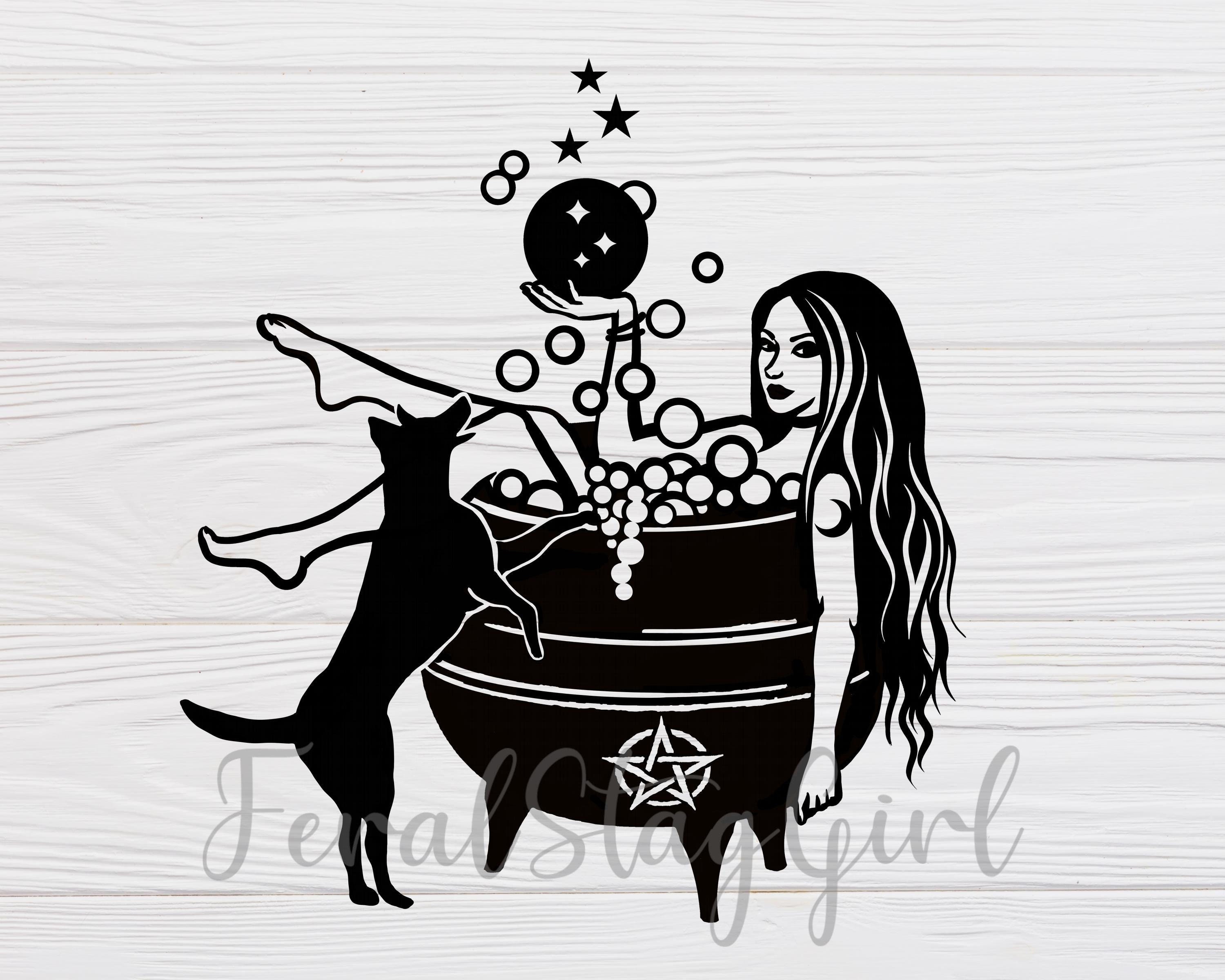 Cauldron With Dog SVG / Witchcraft SVG / Wicca SVG / Witch Svg | Etsy