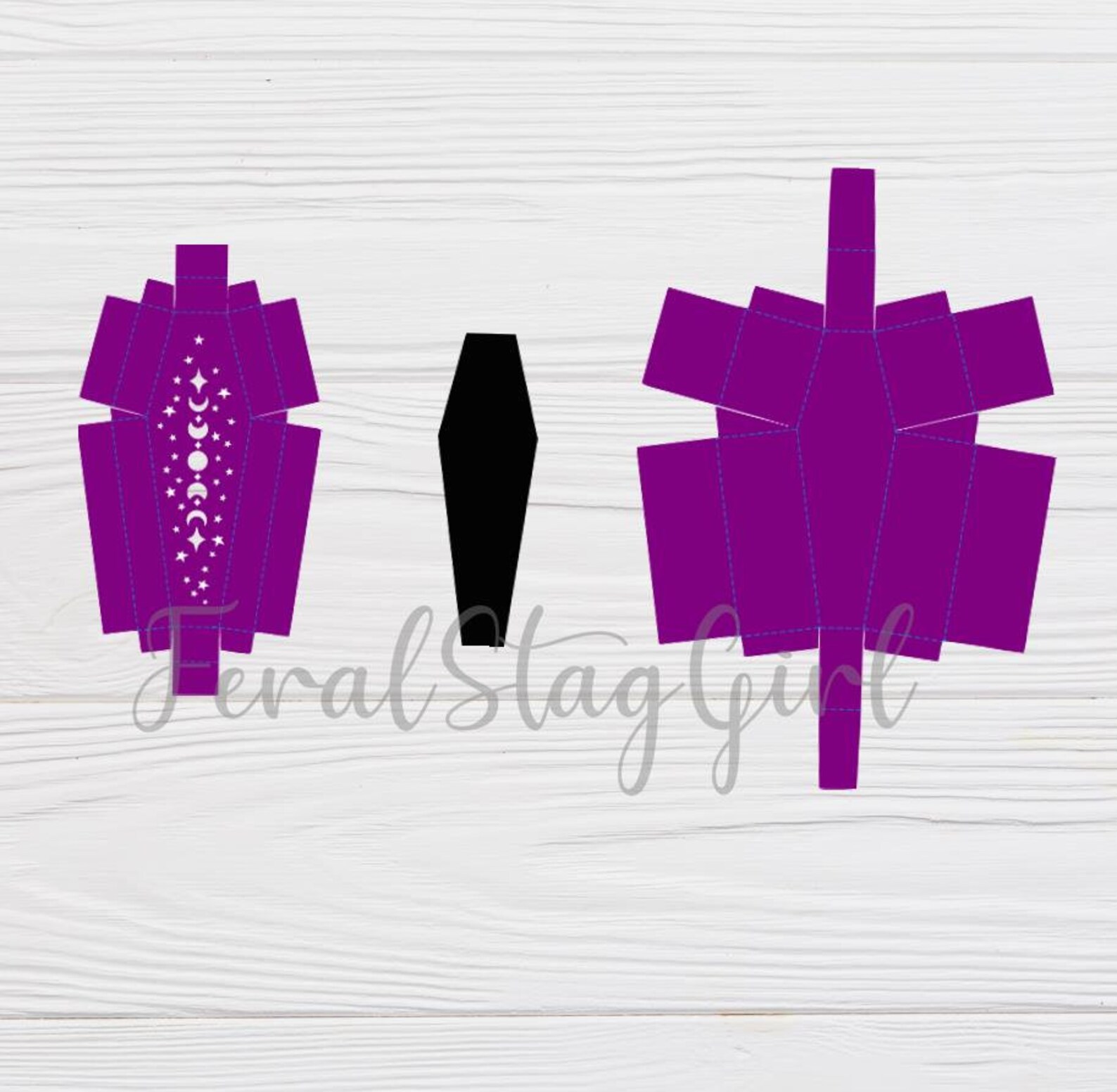 3D Coffin Box SVG for Cricut / Gothic Gift Box SVG / PDF / - Etsy