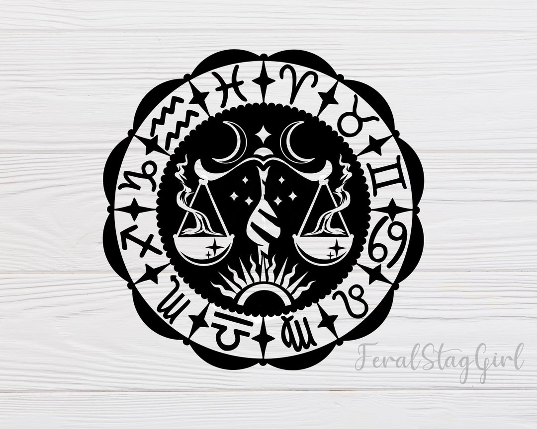 Libra SVG / Horoscope SVG / Astrology SVG / Star Sign Svg / Pdf / Png ...