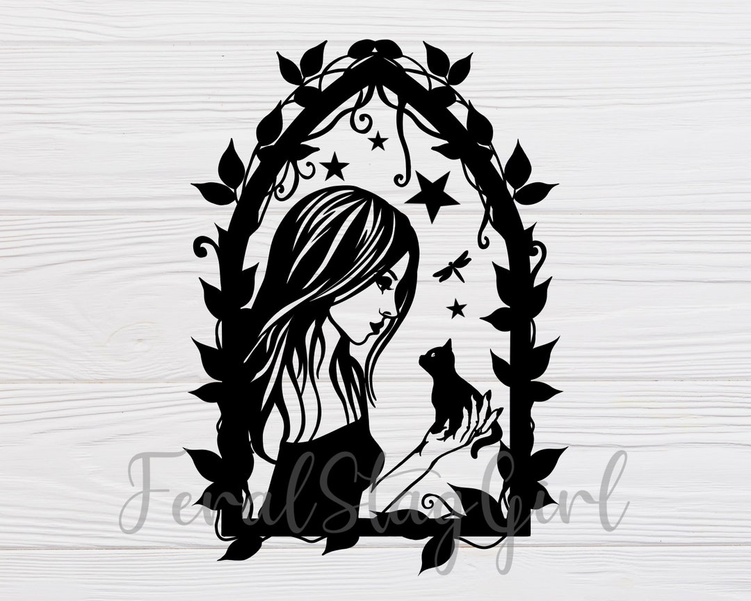 Kitten SVG / Gothic SVG / Cat SVG / Witch's Cat Svg / Pdf / Png ...