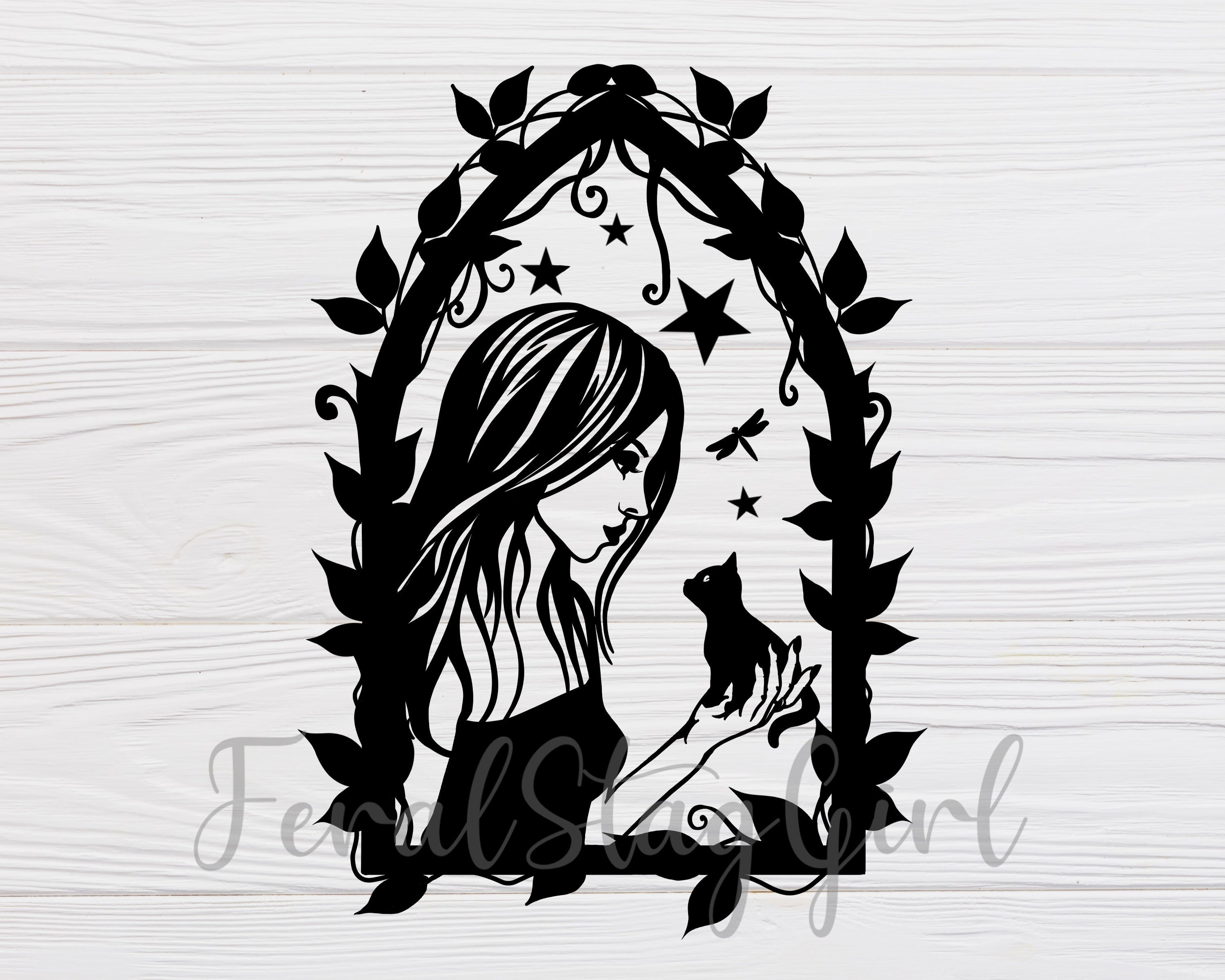 Kitten SVG / Gothic SVG / Cat SVG / Witch's Cat Svg / Pdf / Png ...