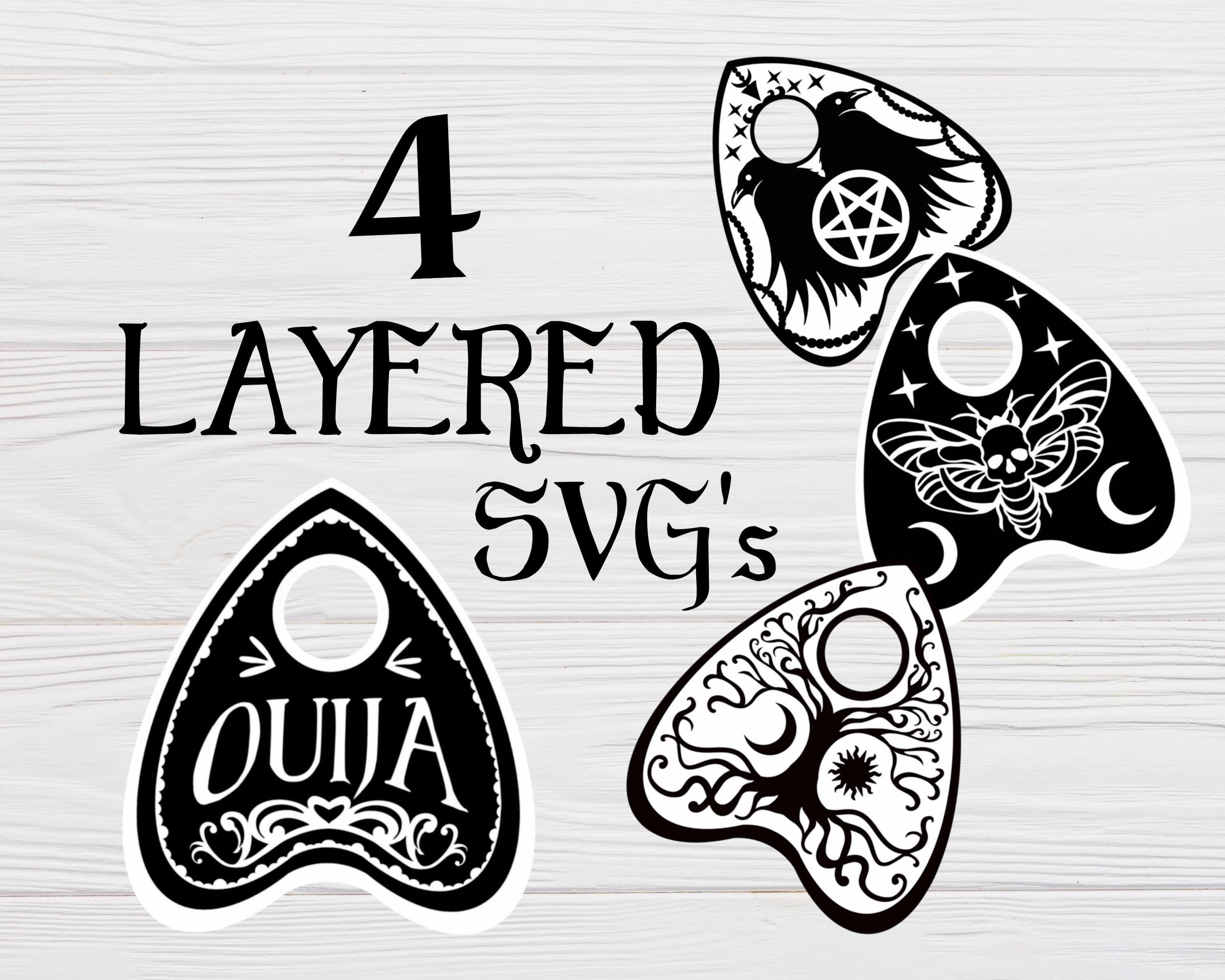Layered Ouija Planchette SVG Bundle / Gothic SVG Bundle / Cricut ...