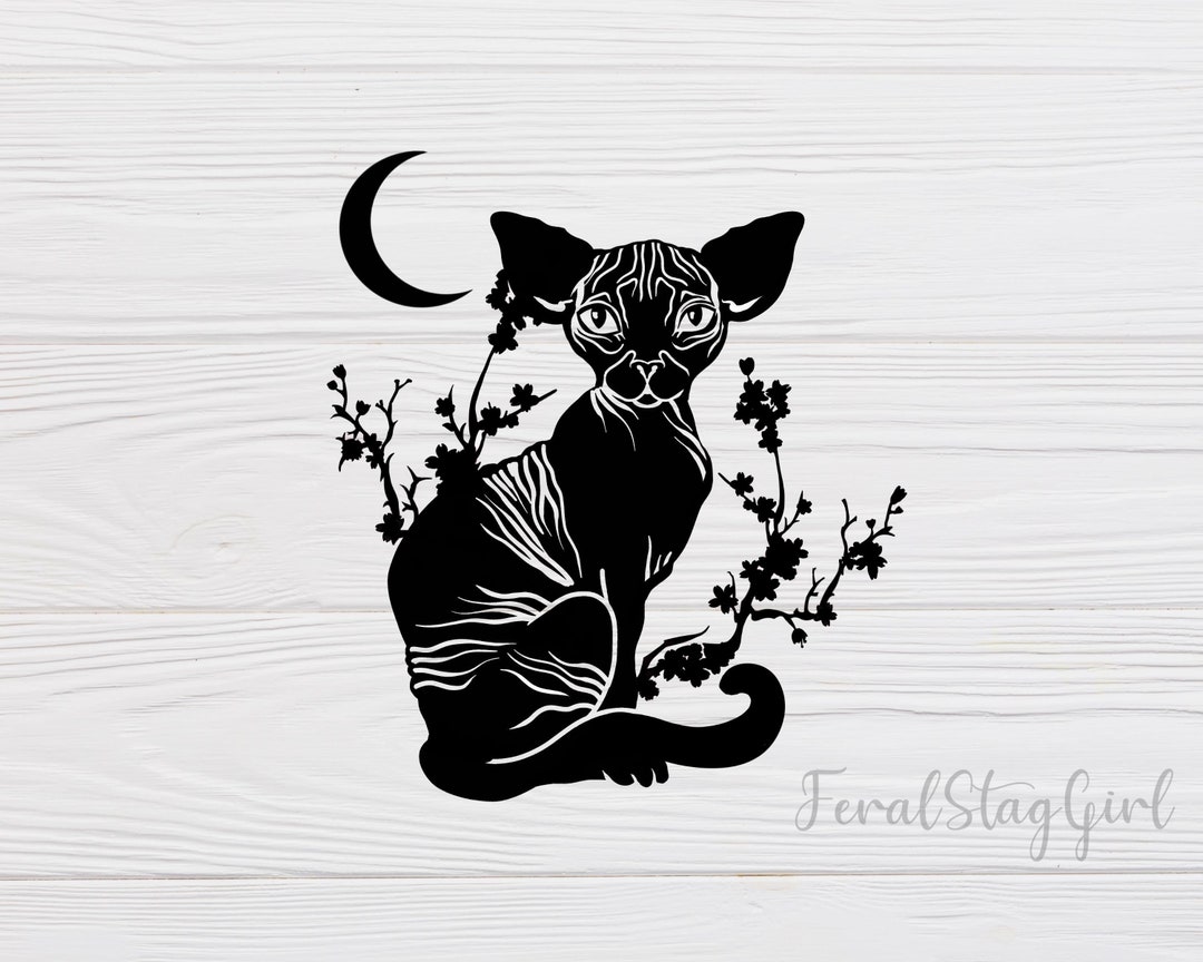Sphynx Cat SVG / Cat SVG Cricut Cutting File / Pdf / Png / Digital ...
