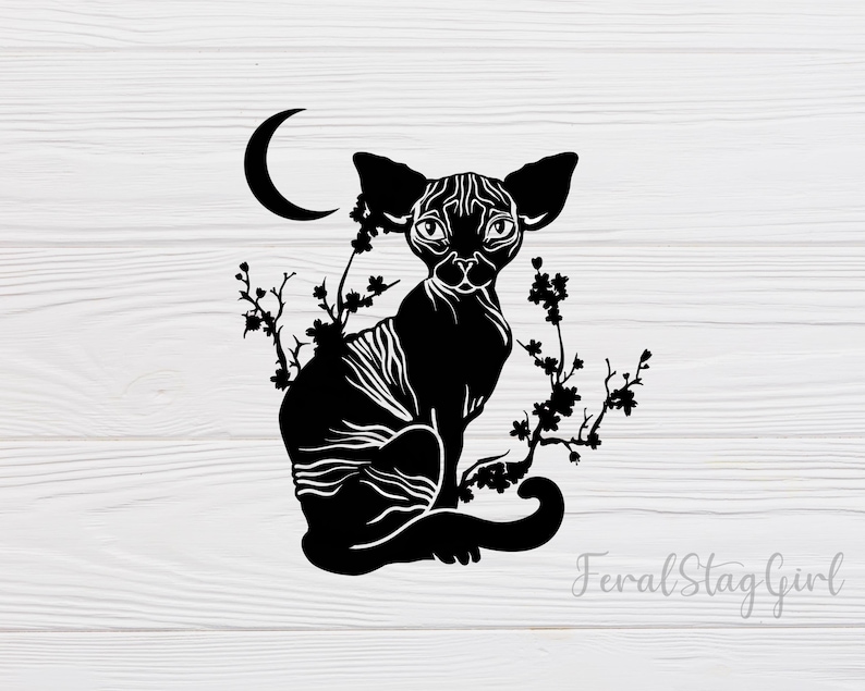 Sphynx Cat SVG / Cat SVG Cricut Cutting File / Pdf / Png / - Etsy