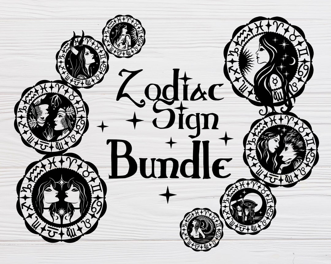 Star Sign SVG Bundle / Astrology SVG Bundle / Zodiac Sign Svg Bundle ...