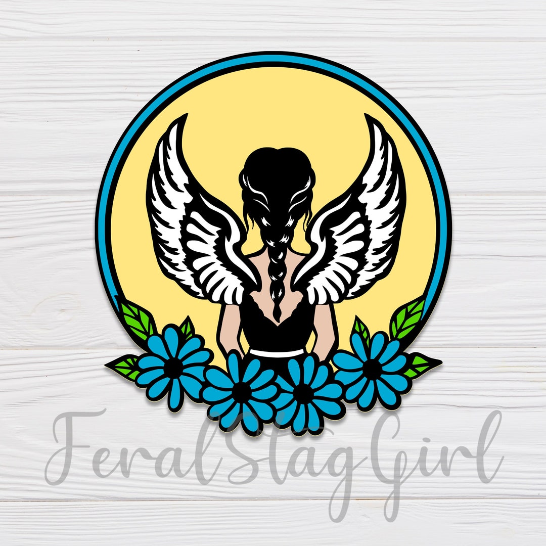 Angel Girl SVG / Angel Wings SVG / Layered SVG / Cricut Cutting File ...