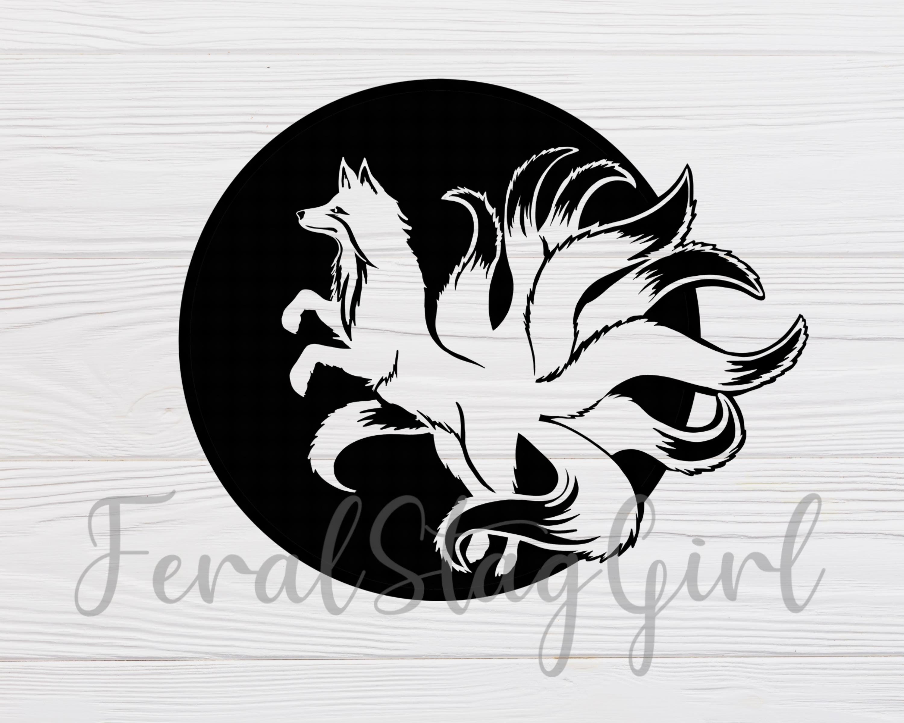 9-tailed Fox SVG / Fox Spirit SVG / Chinese Fox SVG / Mythical Svg ...