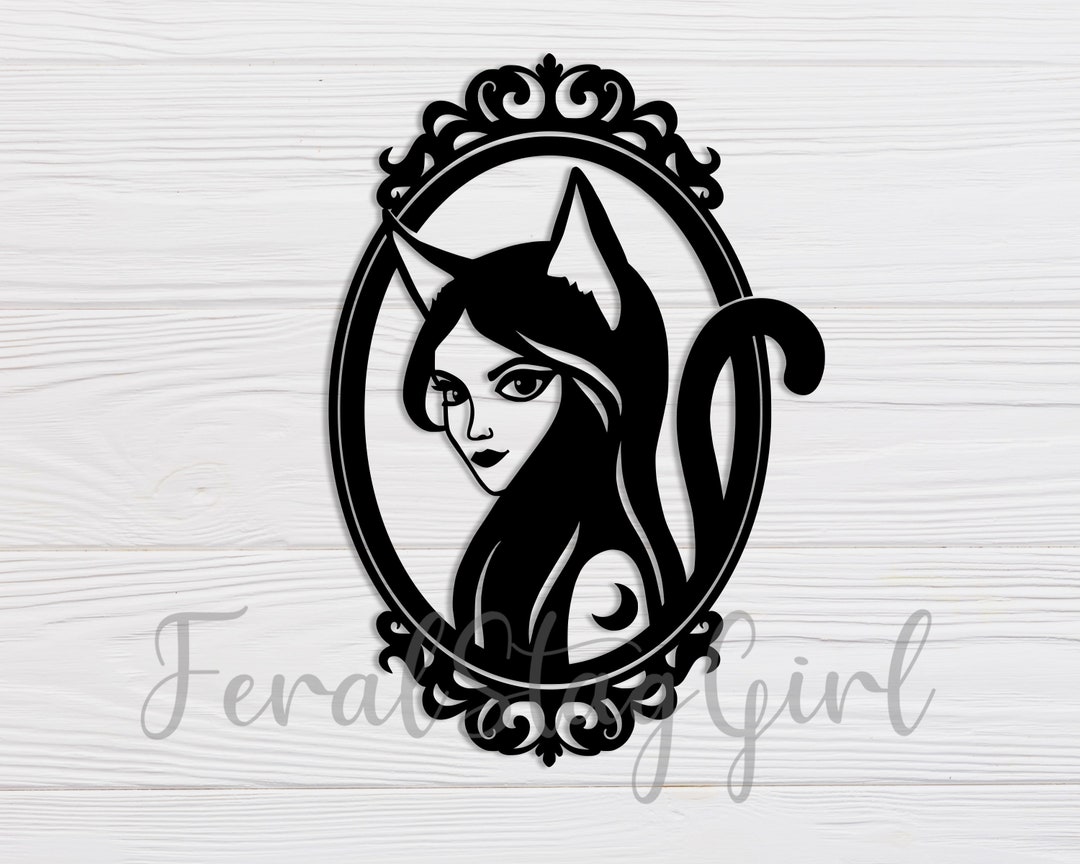 Cat Girl SVG / Cat Woman SVG / Gothic Svg / Cat Ears Svg / Pdf / Png ...