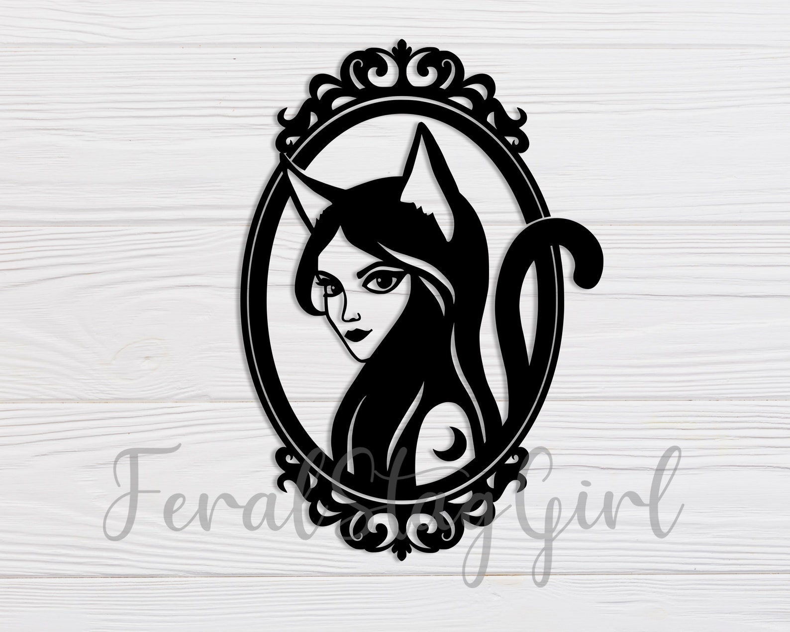 Cat Girl SVG / Cat Woman SVG / Gothic Svg / Cat Ears Svg / Pdf - Etsy