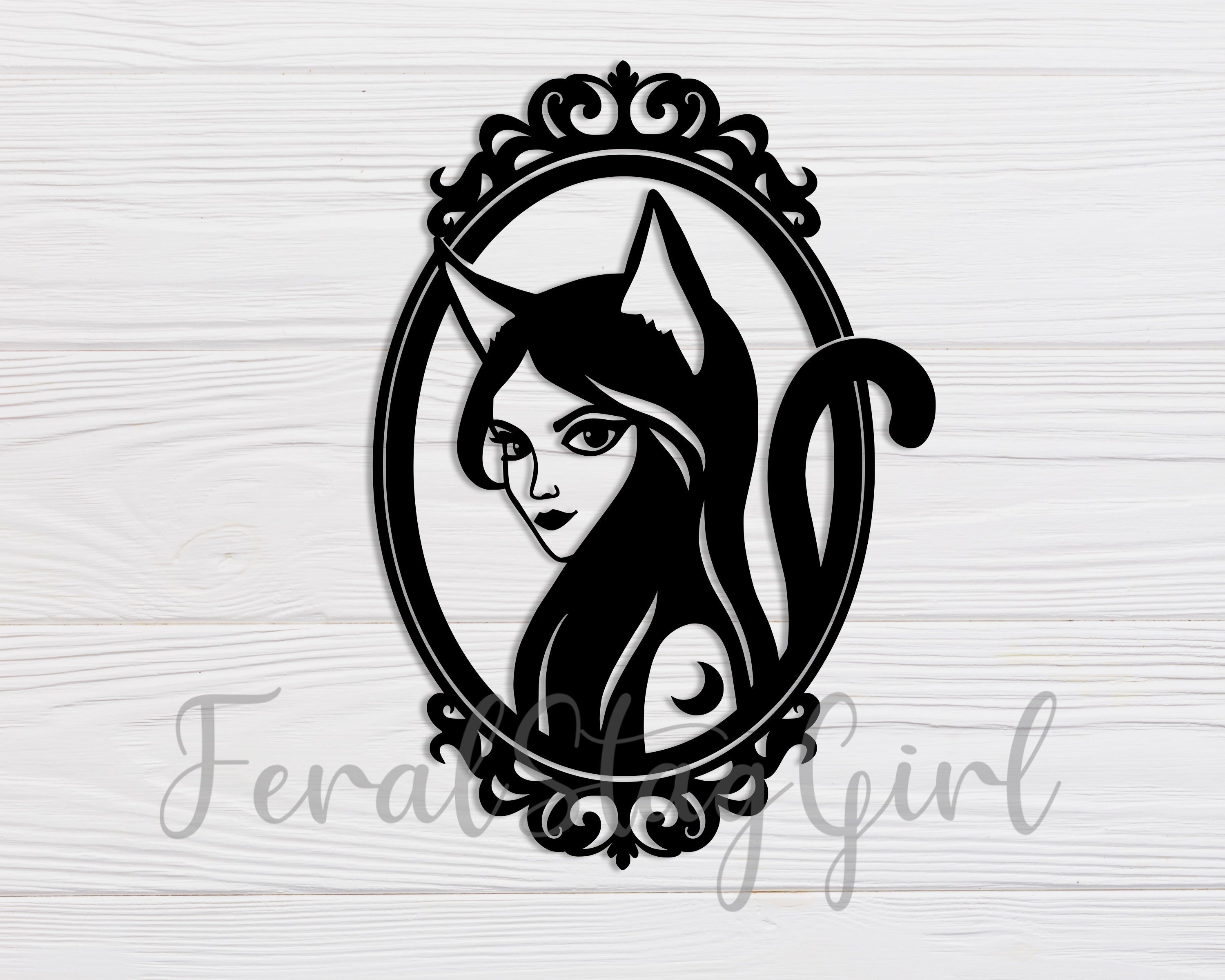Cat Girl SVG / Cat Woman SVG / Gothic Svg / Cat Ears Svg / Pdf - Etsy