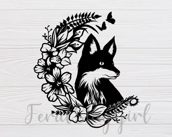 Fox SVG / Floral SVG Cricut Cutting File / Pdf / Png / Digital - Etsy ...