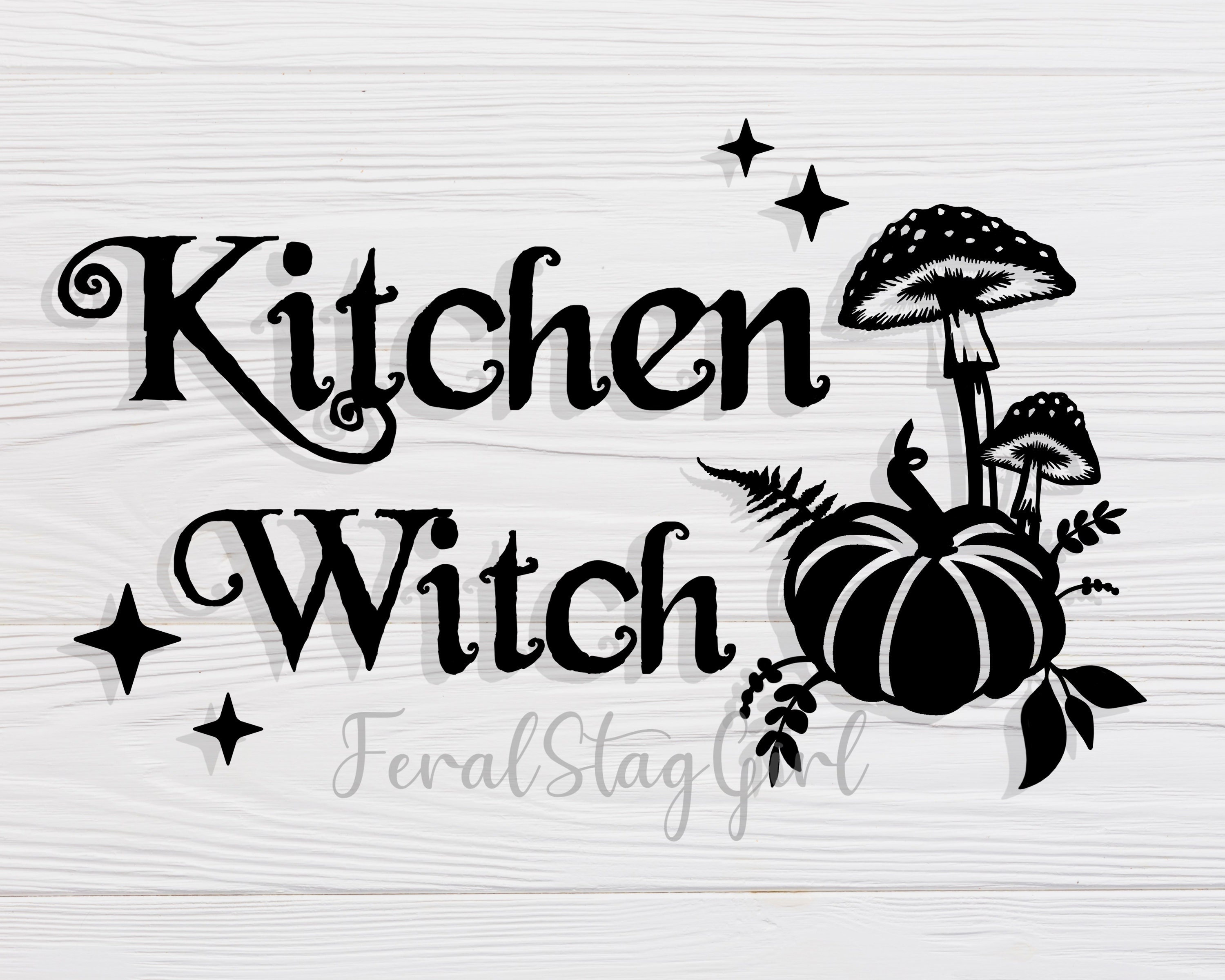 Kitchen Witch SVG / Witch SVG / Gothic Svg / Witchy Svg / - Etsy