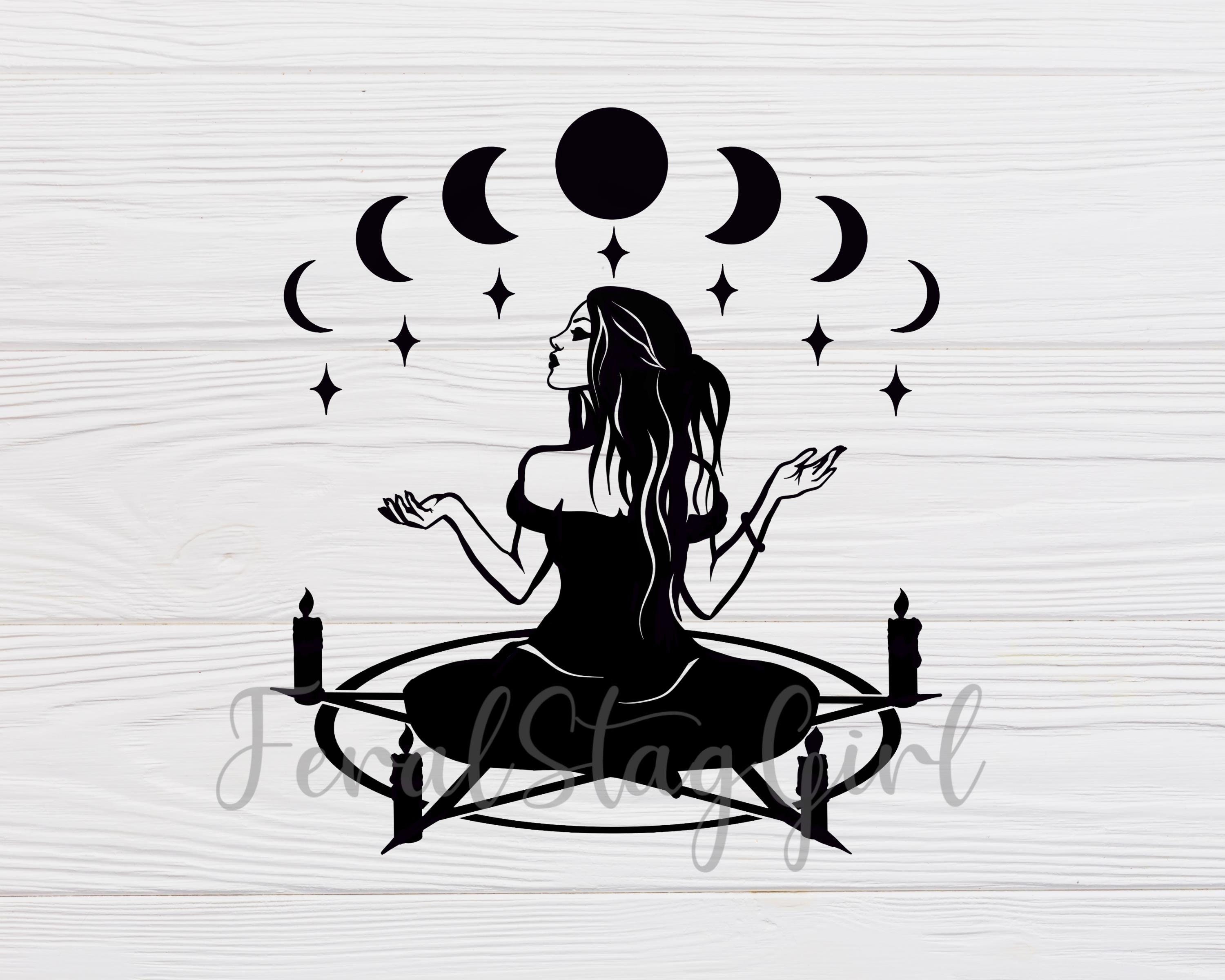 Witch SVG / Pentagram SVG / Gothic SVG / Pagan Svg / Pdf / Png - Etsy