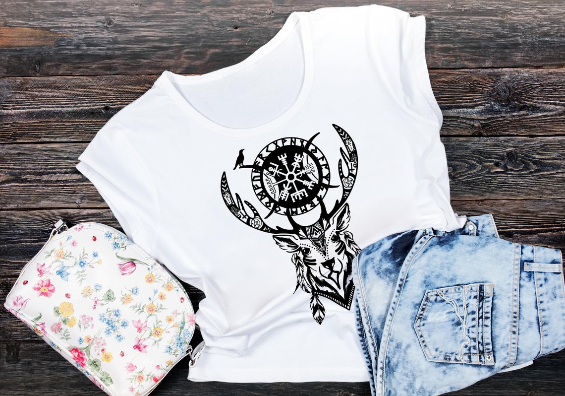 Stag SVG / Viking SVG / Antlers SVG / Viking Compass Svg - Etsy UK