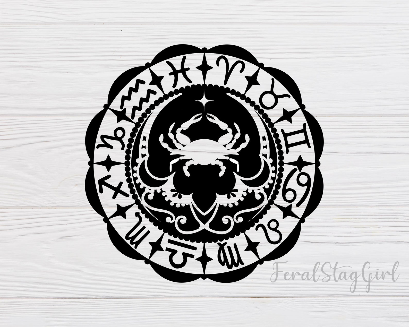 Cancer Star Sign SVG / Astrology SVG / Zodiac SVG / Cricut - Etsy
