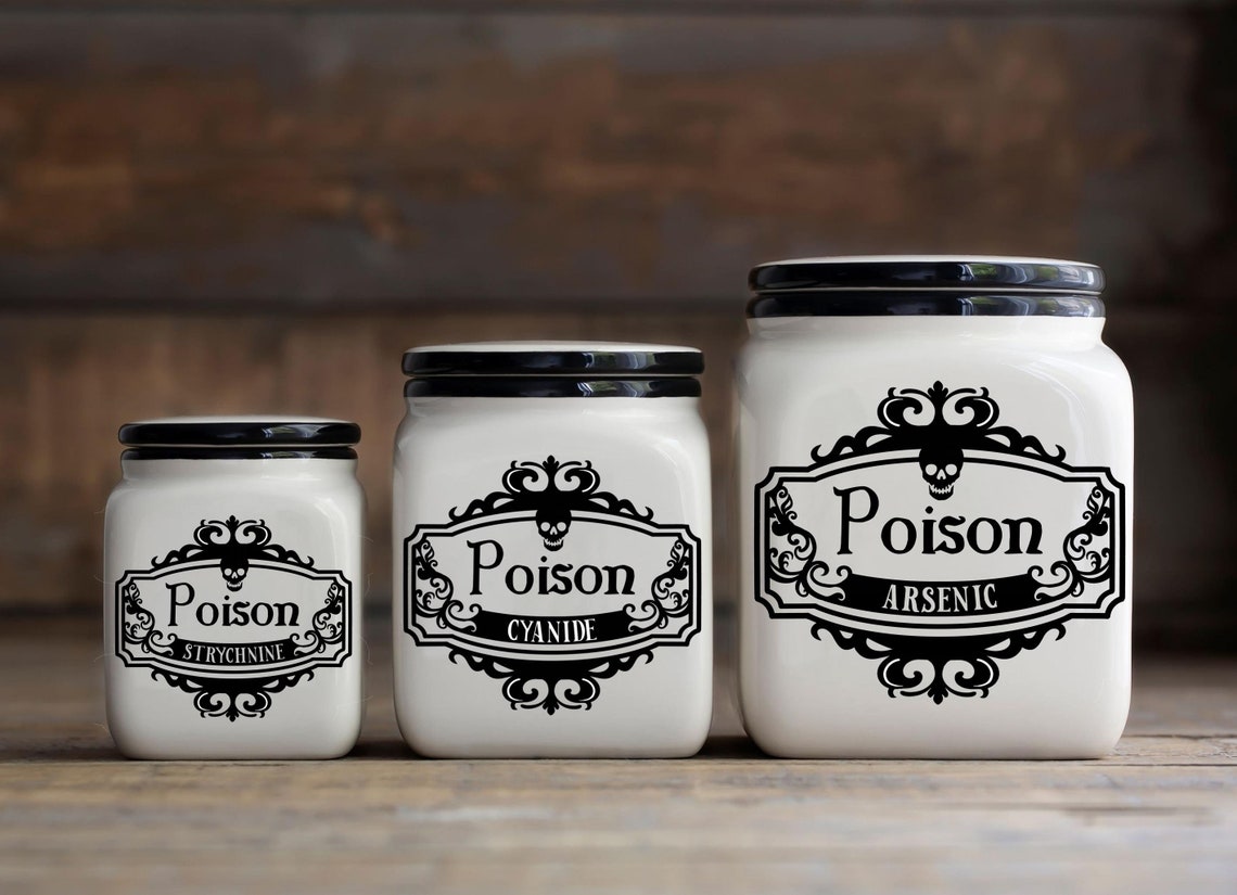 3 X Poison Jar Label Svg's / Label SVG Bundle / Victorian - Etsy UK
