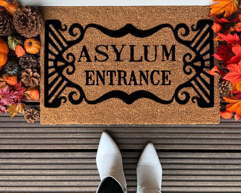 Matching Asylum Vertical Sign and Mat SVG / Halloween Svg / - Etsy