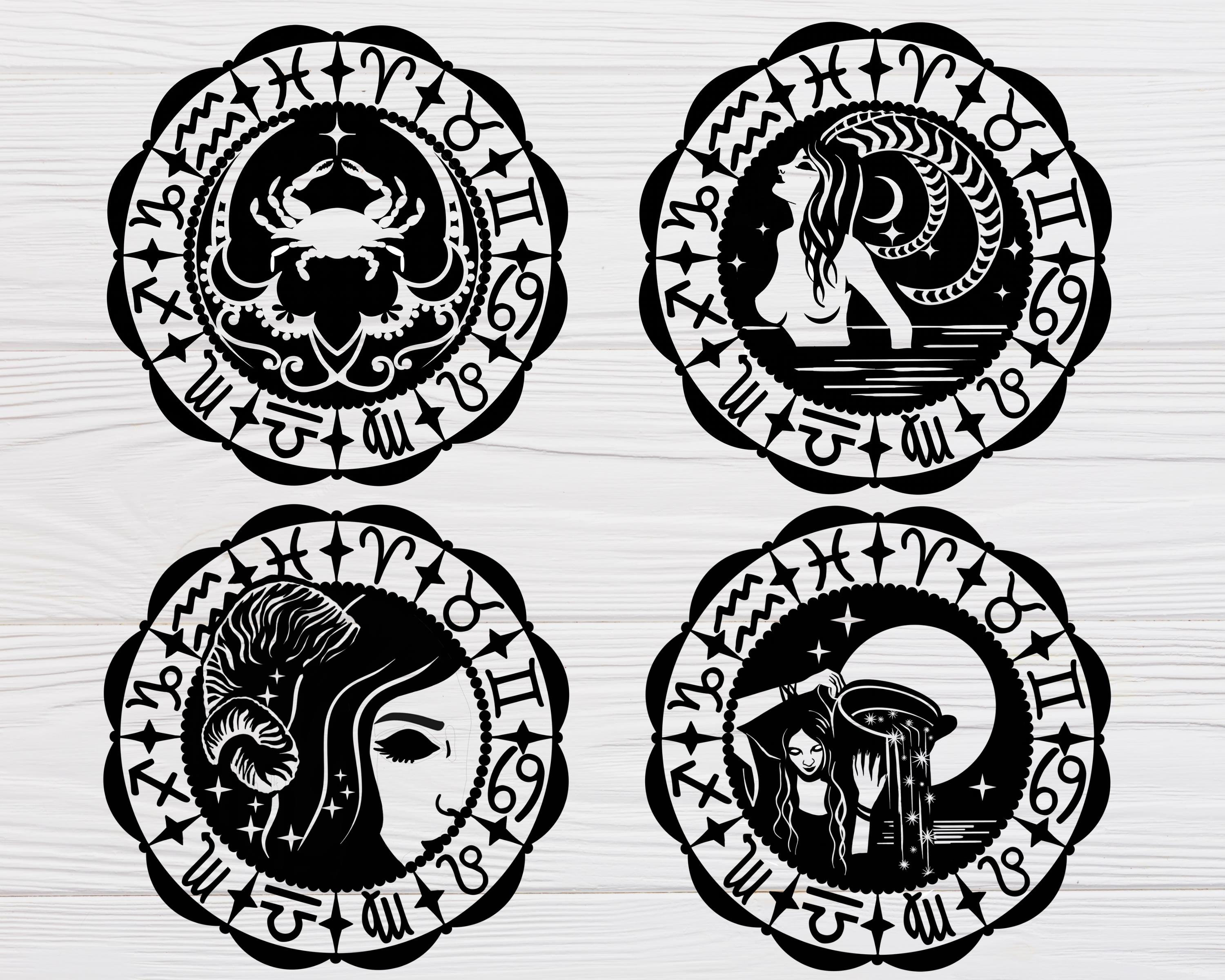 Star Sign SVG Bundle / Astrology SVG bundle / Zodiac sign svg | Etsy
