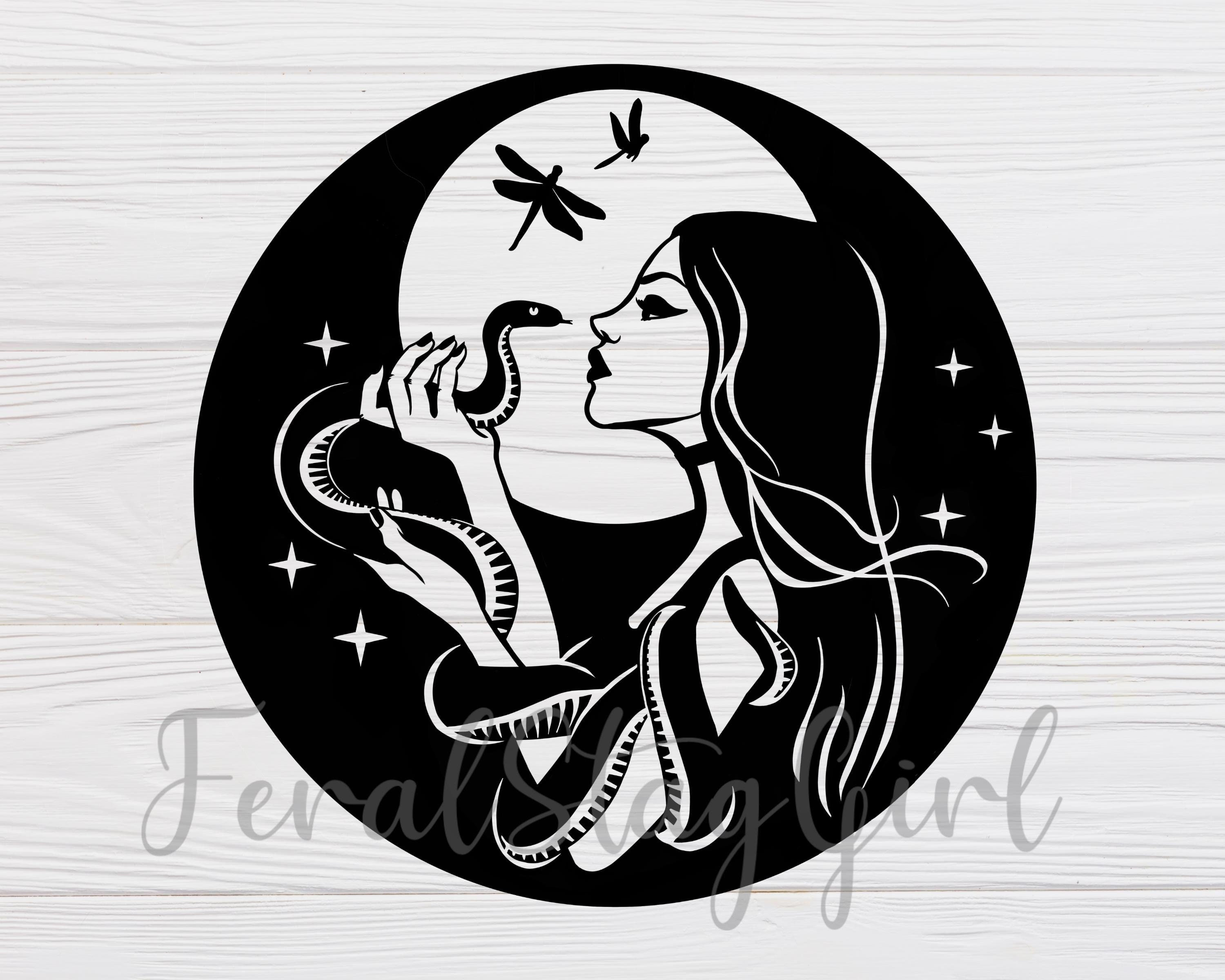 Snake Girl SVG / Snake SVG / Gothic SVG / Witch Svg / Cricut Cutting ...