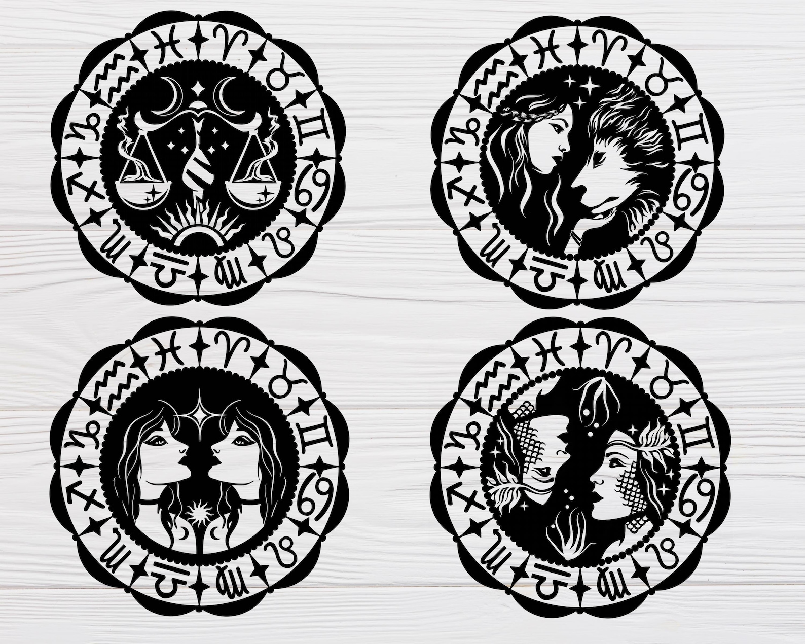 Star Sign SVG Bundle / Astrology SVG bundle / Zodiac sign svg | Etsy