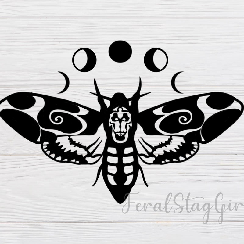 Gothic Moth Svg - Etsy