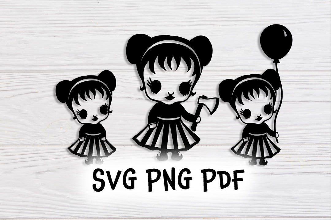 Creepy Doll SVG Mini Bundle/ Gothic Baby SVG / Pdf / Png / Cricut ...