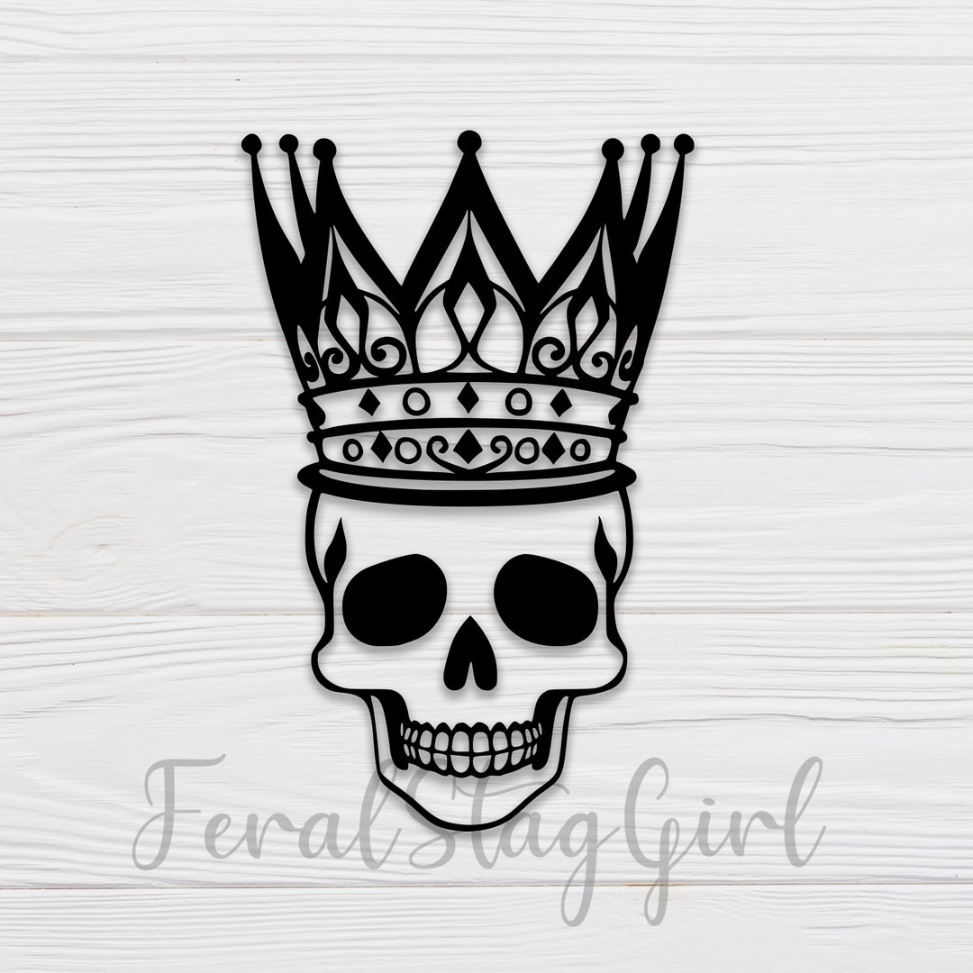Skull With Crown SVG / Gothic SVG / Skull SVG / Pdf / Cricut Cutting ...