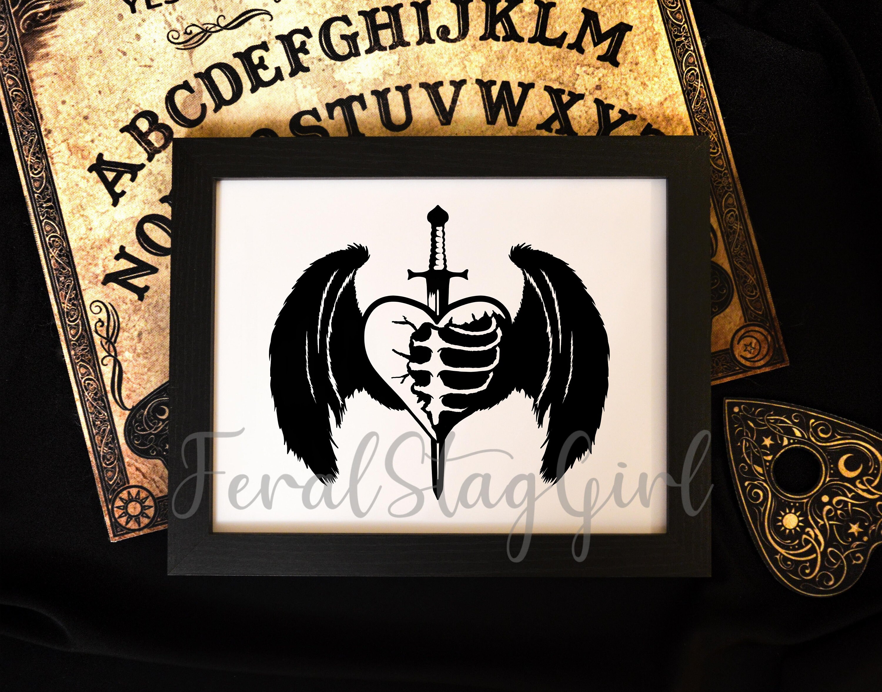 Broken Heart SVG / Angel Wings SVG / Skeleton SVG / Gothic Svg - Etsy