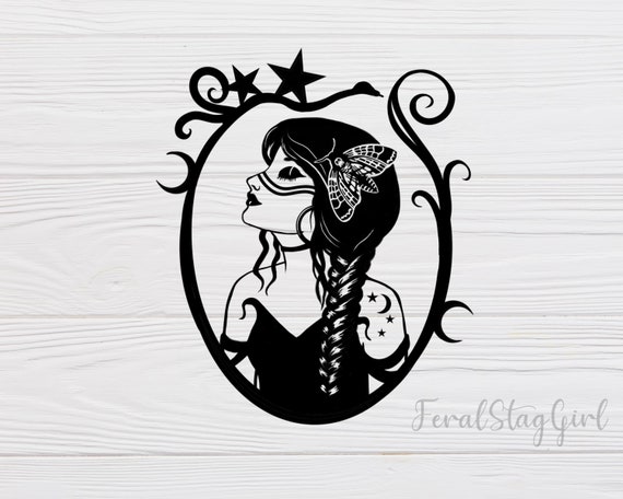Moth Girl SVG / Death Moth SVG / Gothic SVG / Pdf / Png / | Etsy