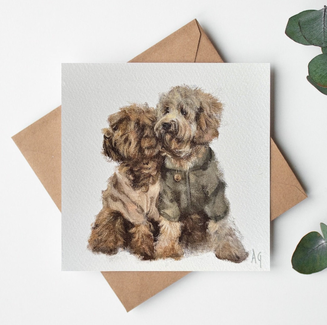 Labradoodle Card Dog Greetings Card Dog Lovers Card Blank Inside - Etsy