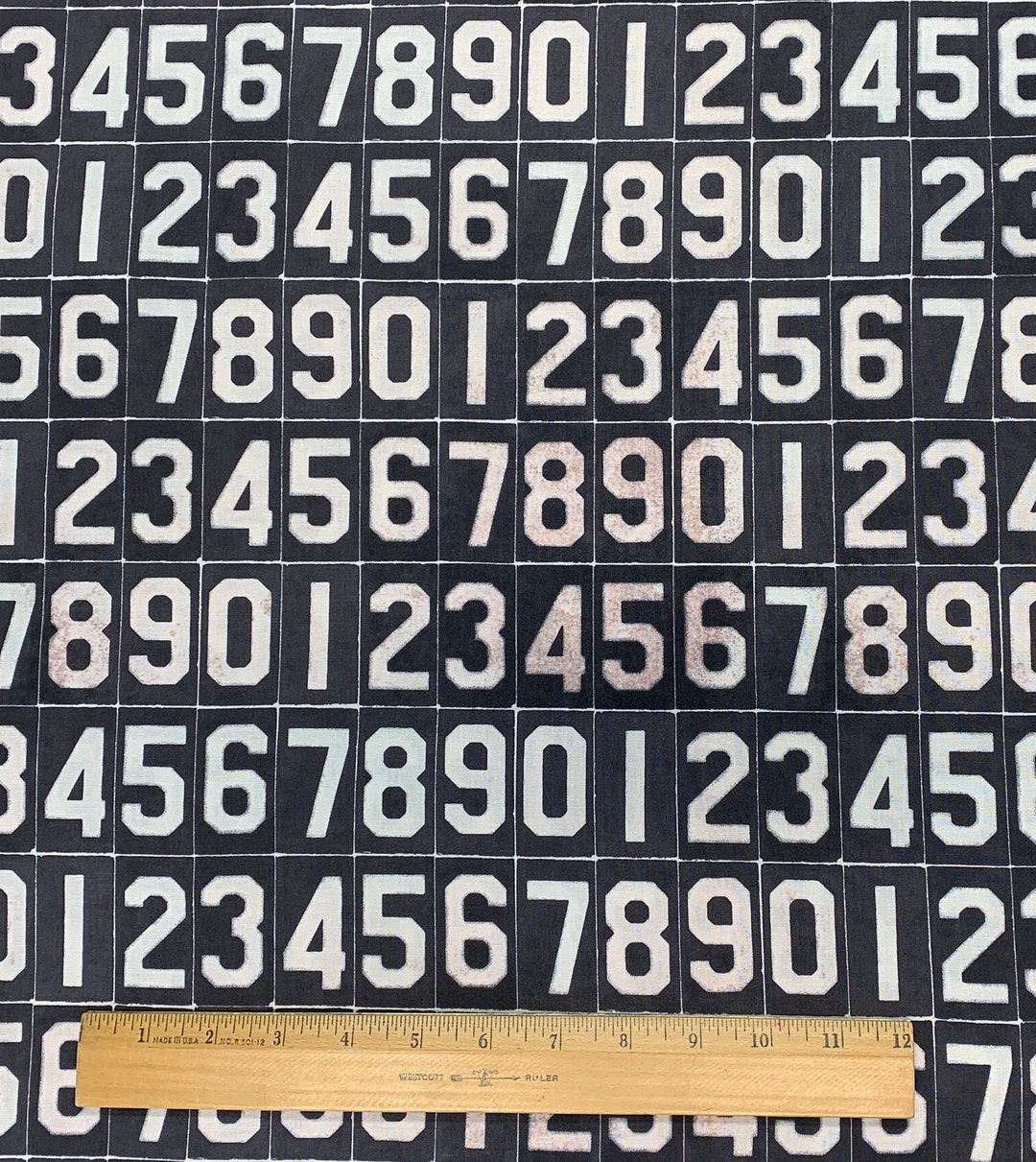 Tim Holtz Monochrome Collection for Free Spirit - Numbers - Black - 1/2 ...