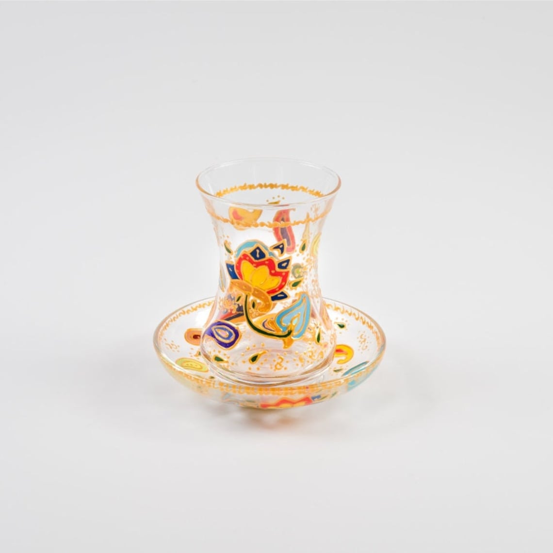 Traditional Azerbaijani Armudu Tea Glass Buta and Flower - Etsy