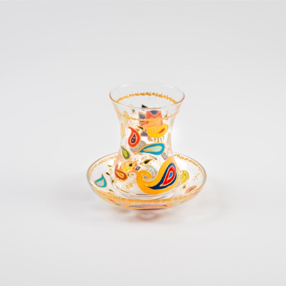 Traditional Azerbaijani Armudu Tea Glass Buta and Flower - Etsy