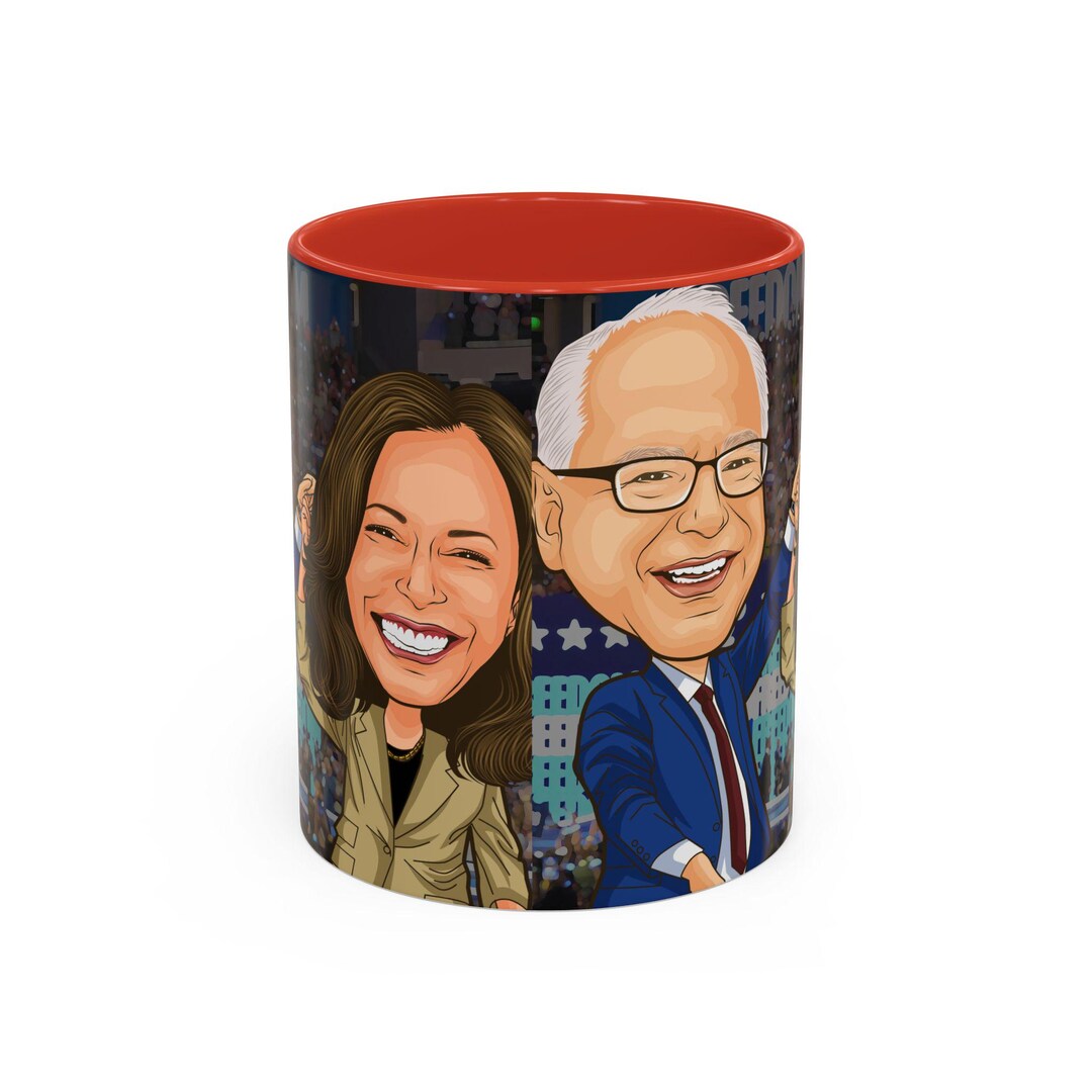 Freedom Mug Featuring Kamala Harris and Tim Walz - Etsy