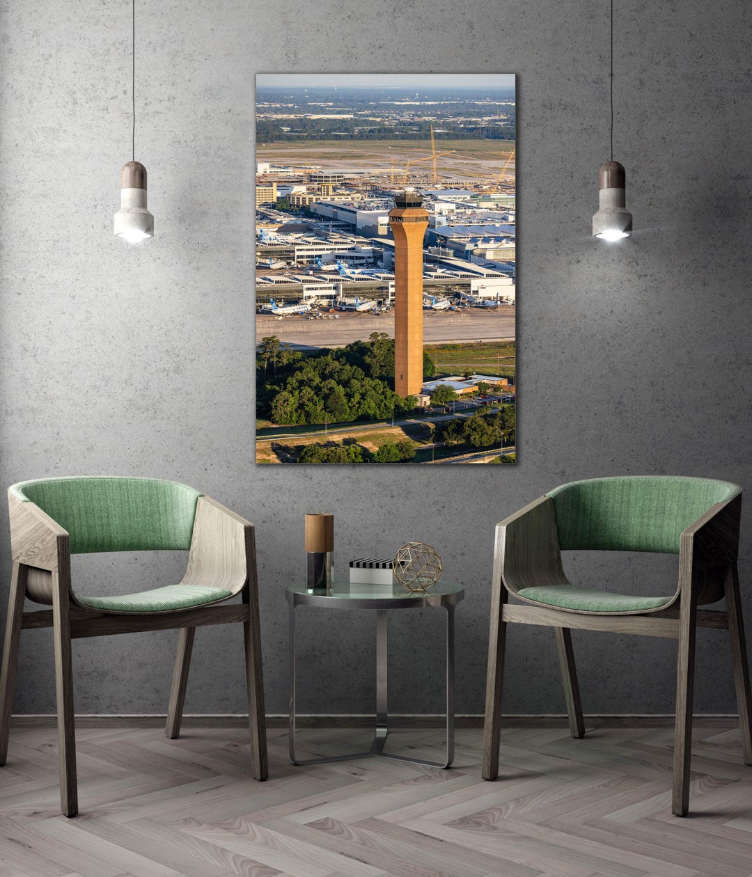 Houston Airport Tower With New Terminal Construction – Fine Art Aerial ...