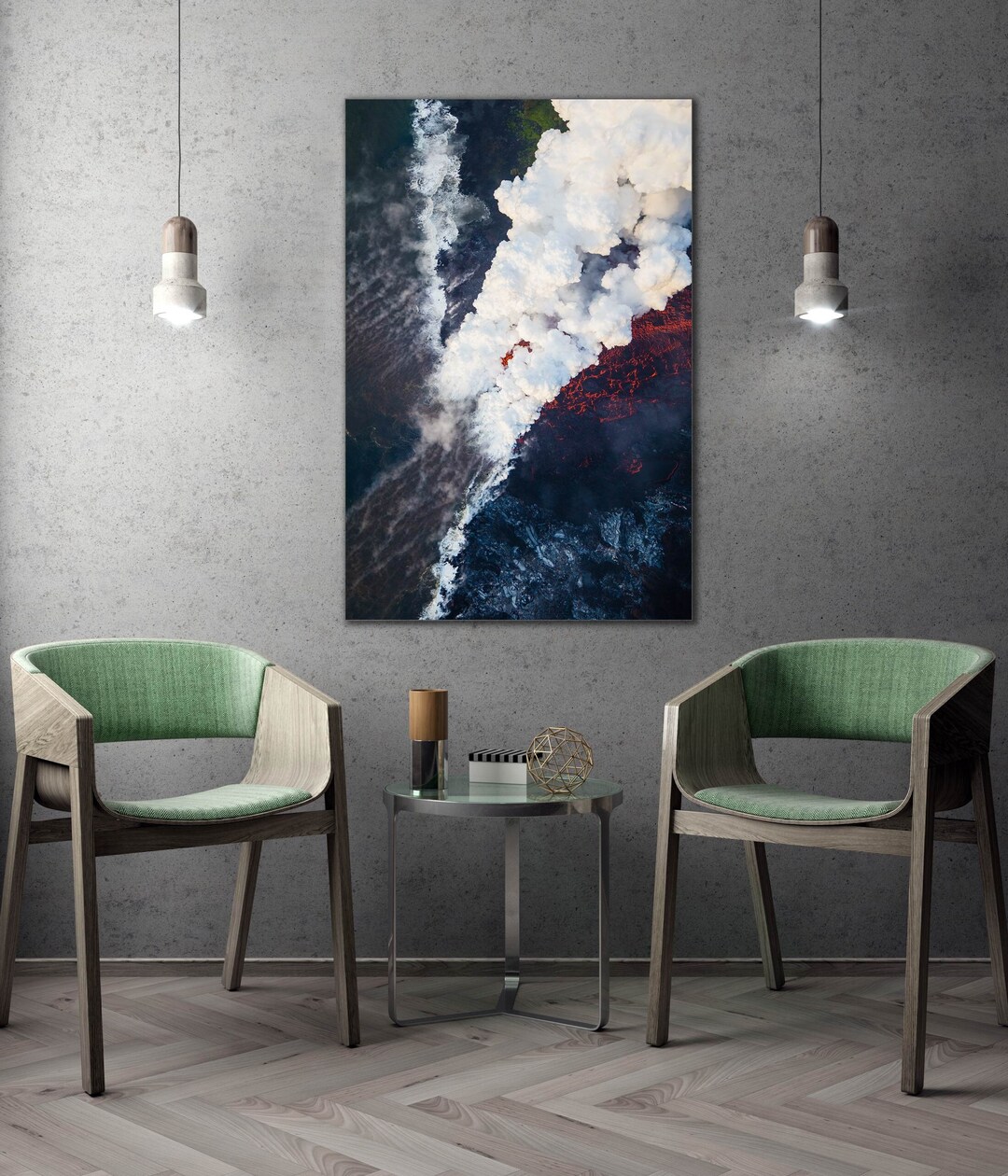 Kilauea Volcano Lava Ocean Entry Laze - Hawaii Aerial Photography ...