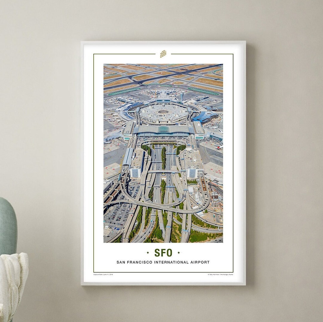 SFO - San Francisco International Airport Terminals - Poster #1 - Etsy