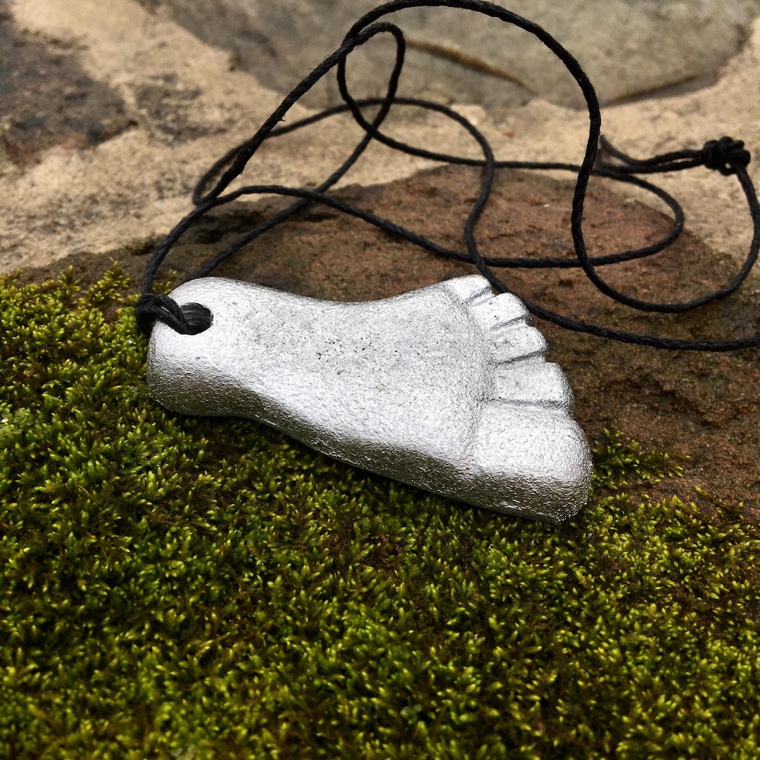 Bigfoot Necklace, Footprint Pendant, Bigfoot Pendant, Bigfoot Jewelry ...