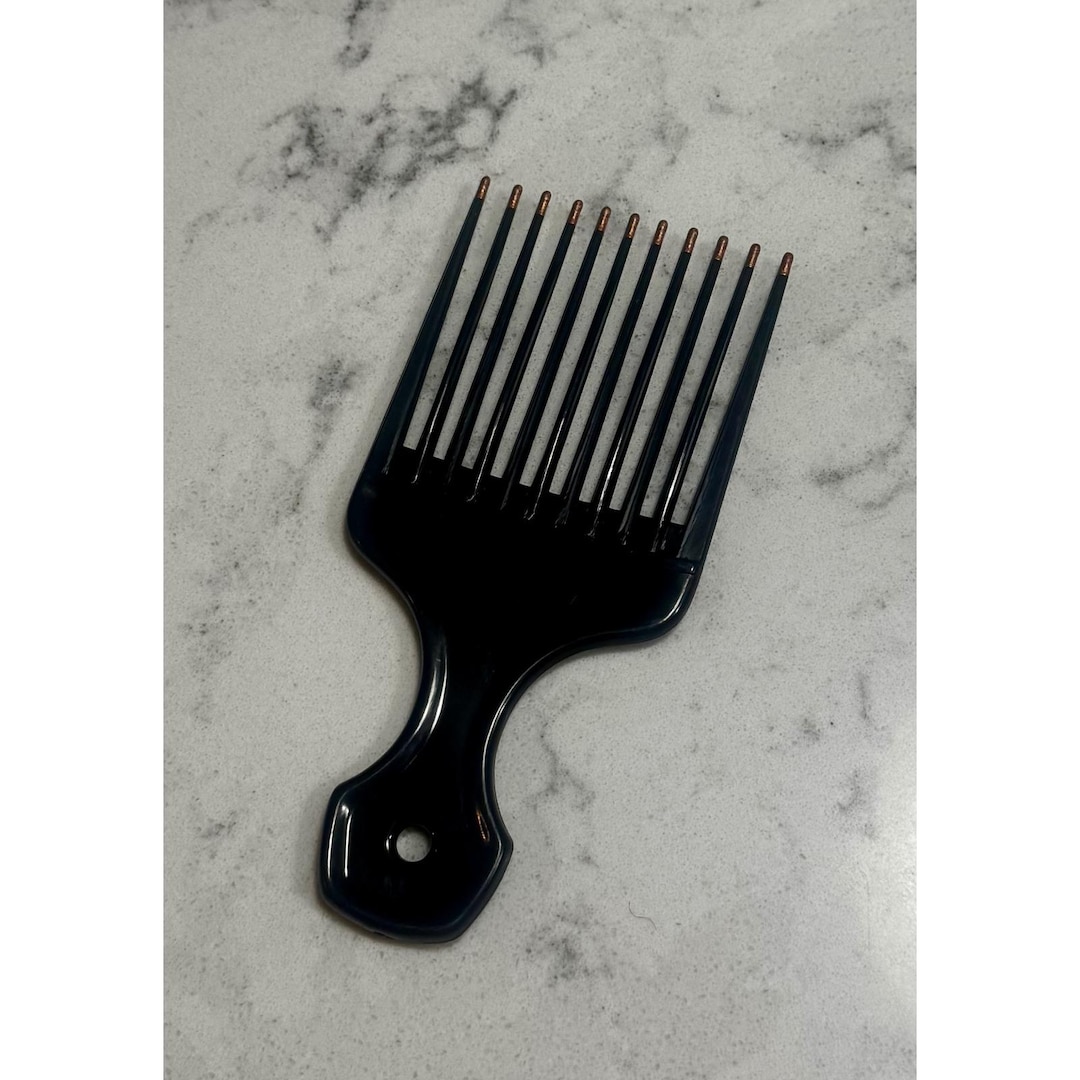 VTG MEBCO Double Dipped Lift Pick Hair Comb Black With Copper Tips 80s ...