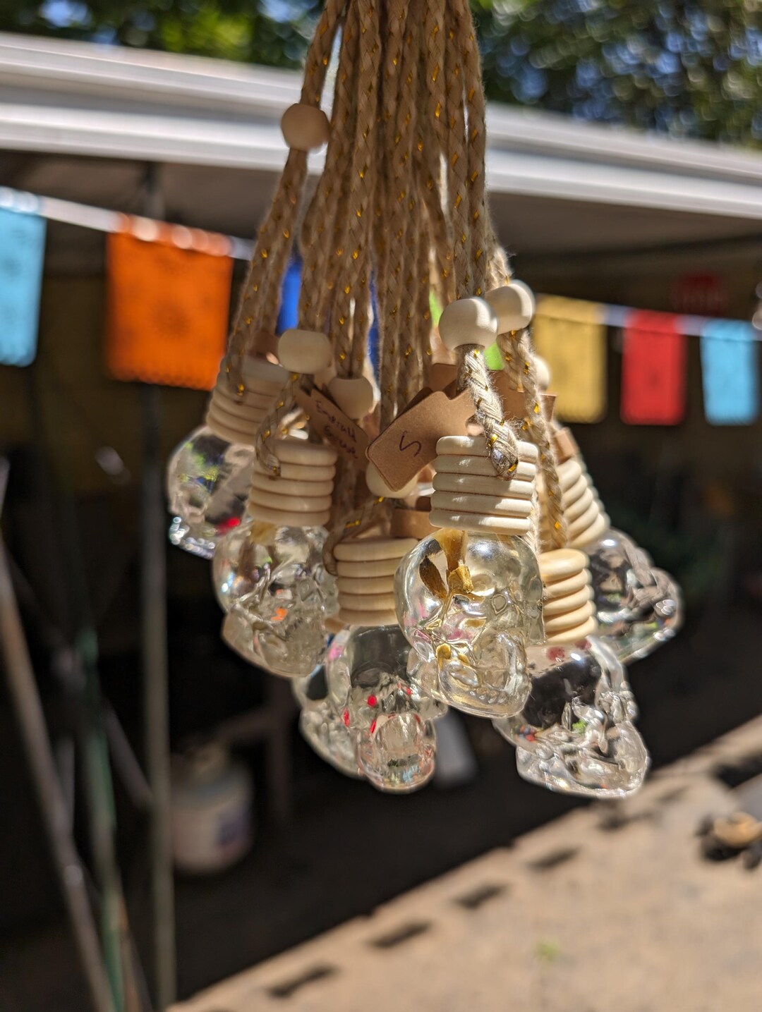 Skull Car Diffuser: Spooky Hanging Air Freshener, Goth Decor - Etsy