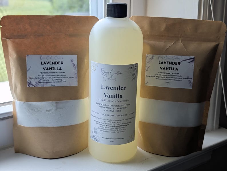 Natural Laundry Detergent & Scent Booster Bundle Non Toxic Laundry Soap ...