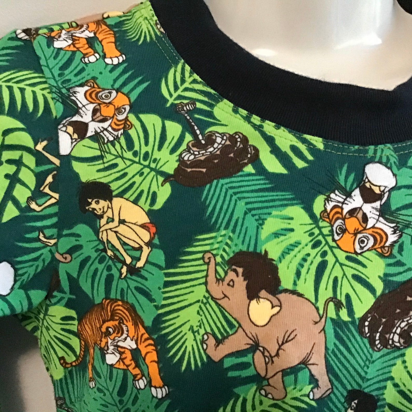 T-shirt, Kids Long Sleeved Cotton Jersey Jungle Tee - Etsy