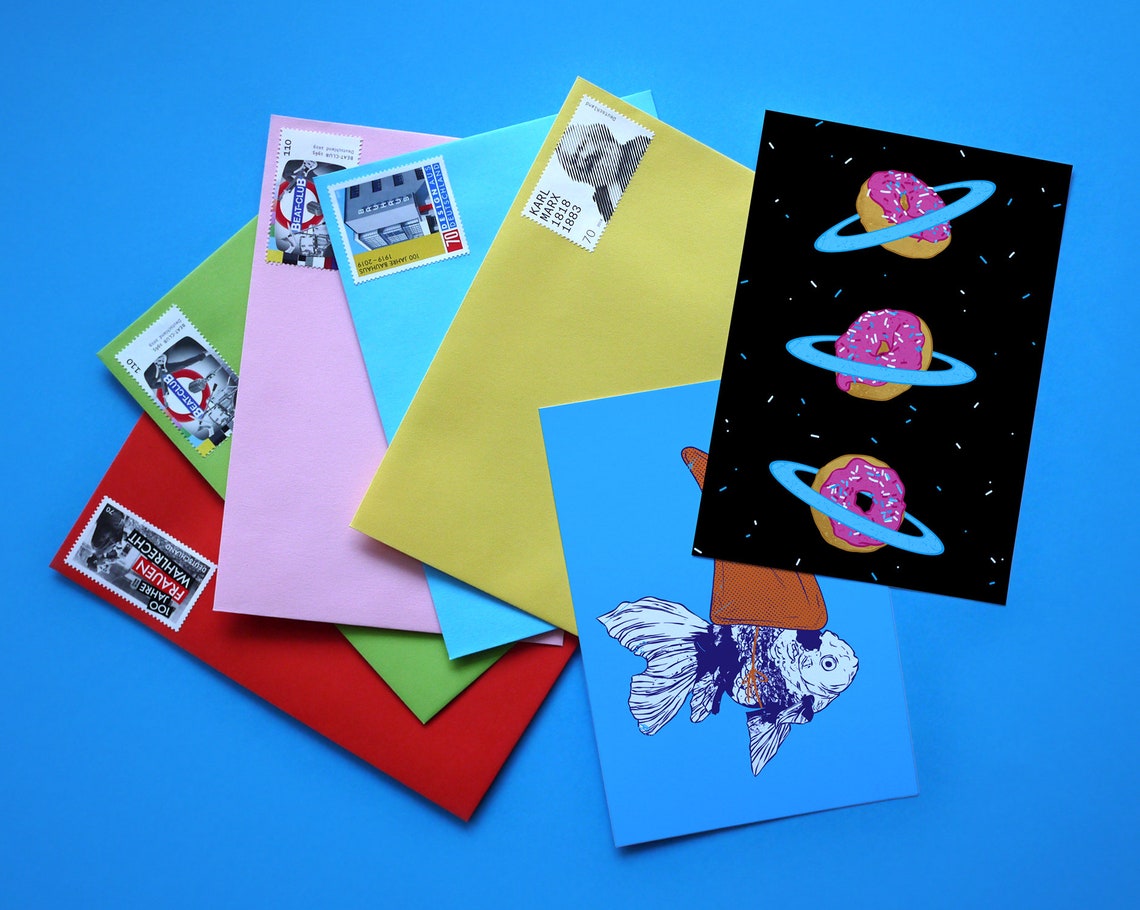 Big Fish Postcard Fisherman Design Postcards Fun Fishing - Etsy