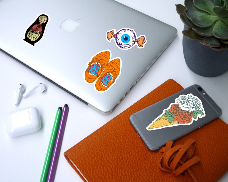 Eye Sticker Candy Phone Decal Notebook White Pop Art - Etsy